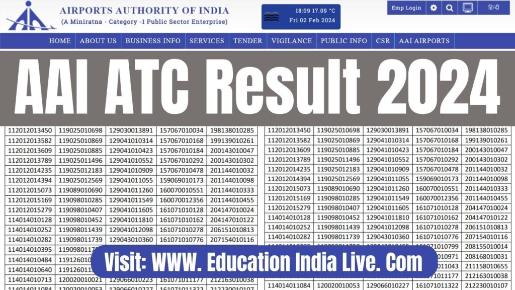 AAI ATC Result 2024 Cut Off Marks And Merit List PDF Download: यहां से ...